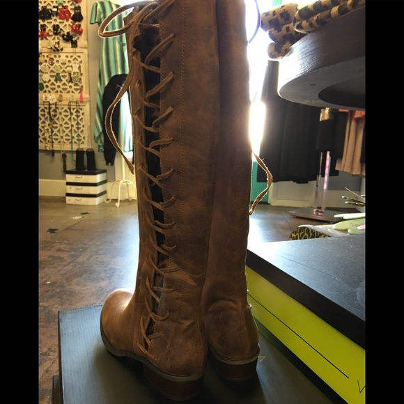 Volatile | Shoes | Volatile Brown Leopard Side Lace Boots | Poshmark